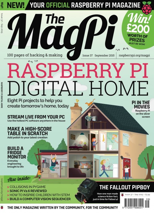 Issue #37 of The MagPi, the official Raspberry Pi magazine