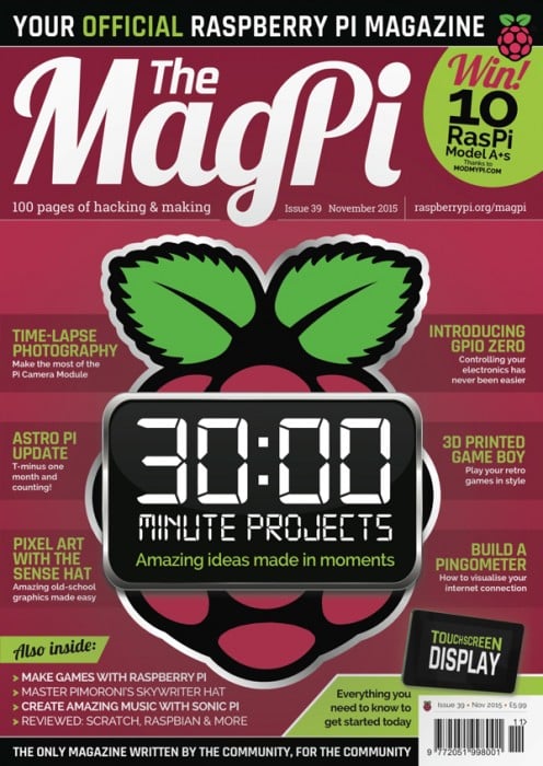 Issue #39 of The MagPi, the official Raspberry Pi magazine