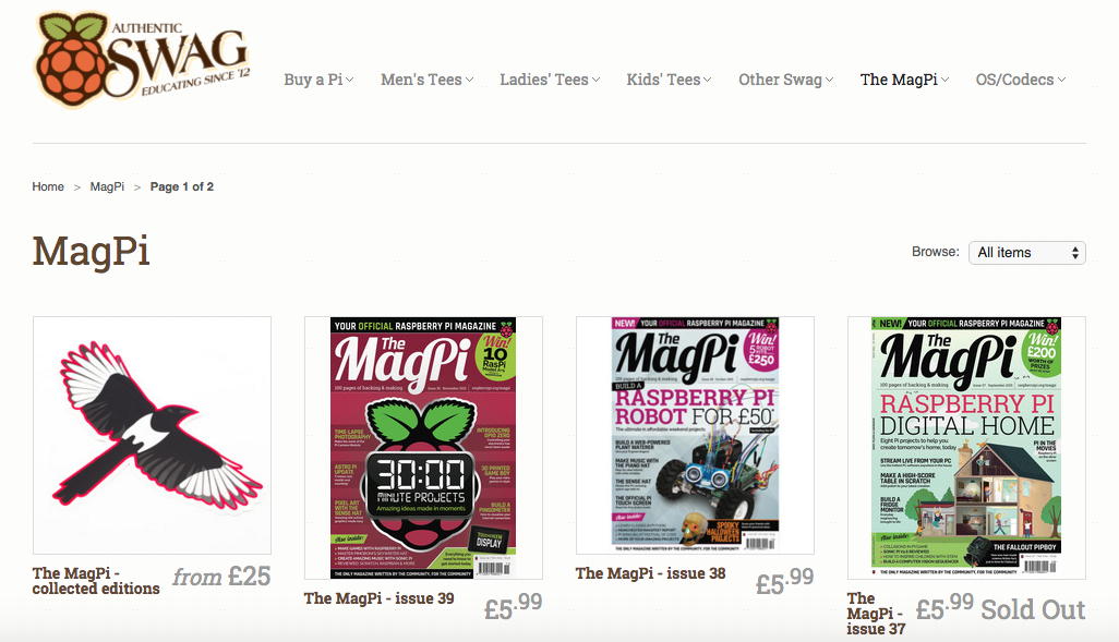 Issue #39 of The MagPi, the official Raspberry Pi magazine