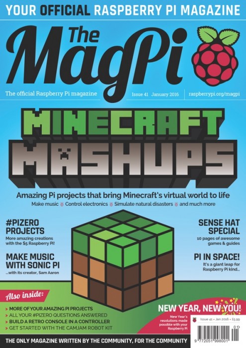 Issue #41 of The MagPi is out now. Mashup Minecraft & more!