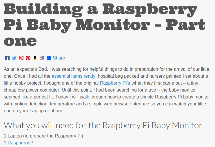 Raspberry Pi Baby Monitor - Raspberry Pi