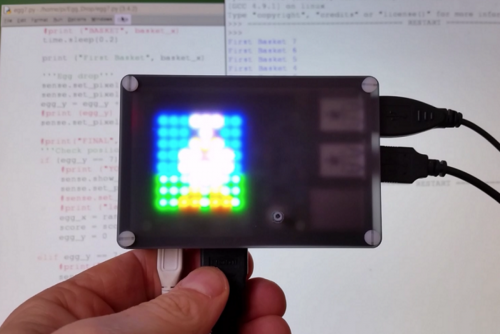 Sense HAT egg drop game - Raspberry Pi