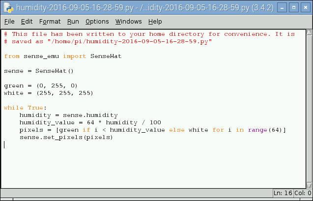 Desktop Sense HAT emulator - Raspberry Pi
