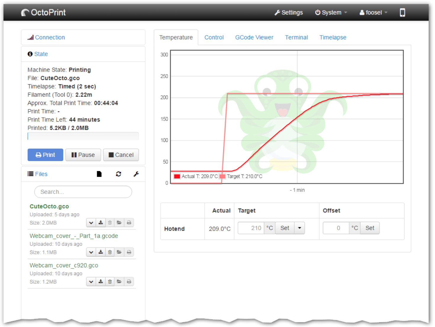 Ultimate 3D printer control with OctoPrint - Raspberry Pi
