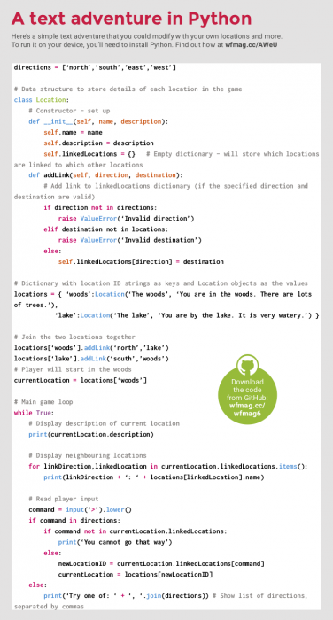 Building a text adventure | Wireframe #6 - Raspberry Pi