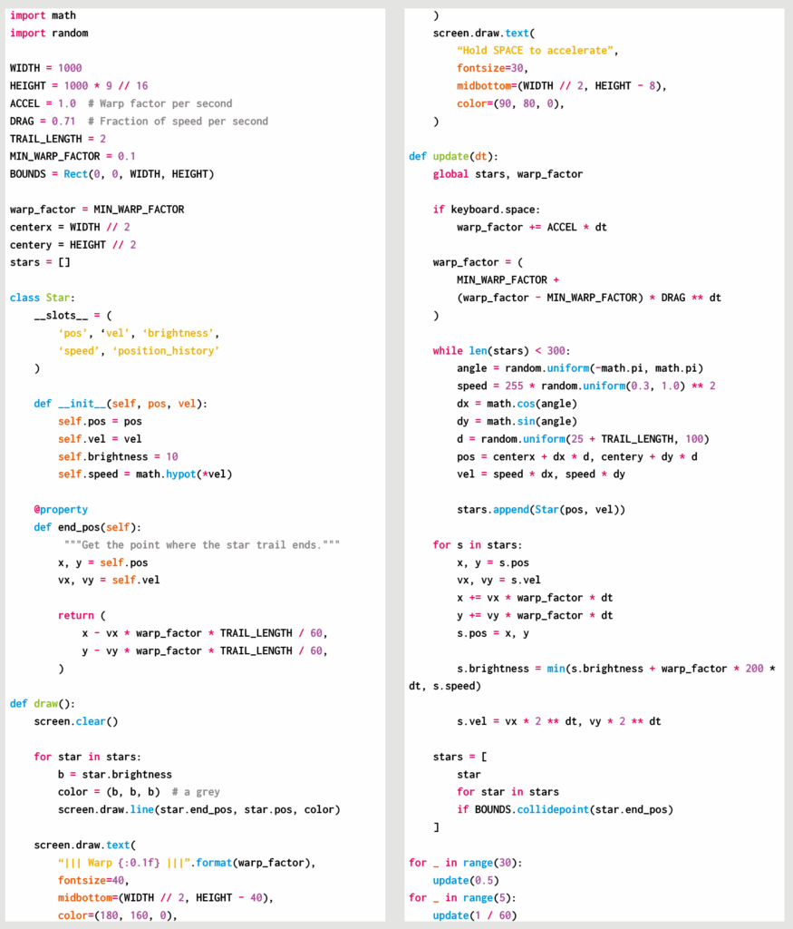 Create an arcade-style zooming starfield effect | Wireframe issue 13 ...