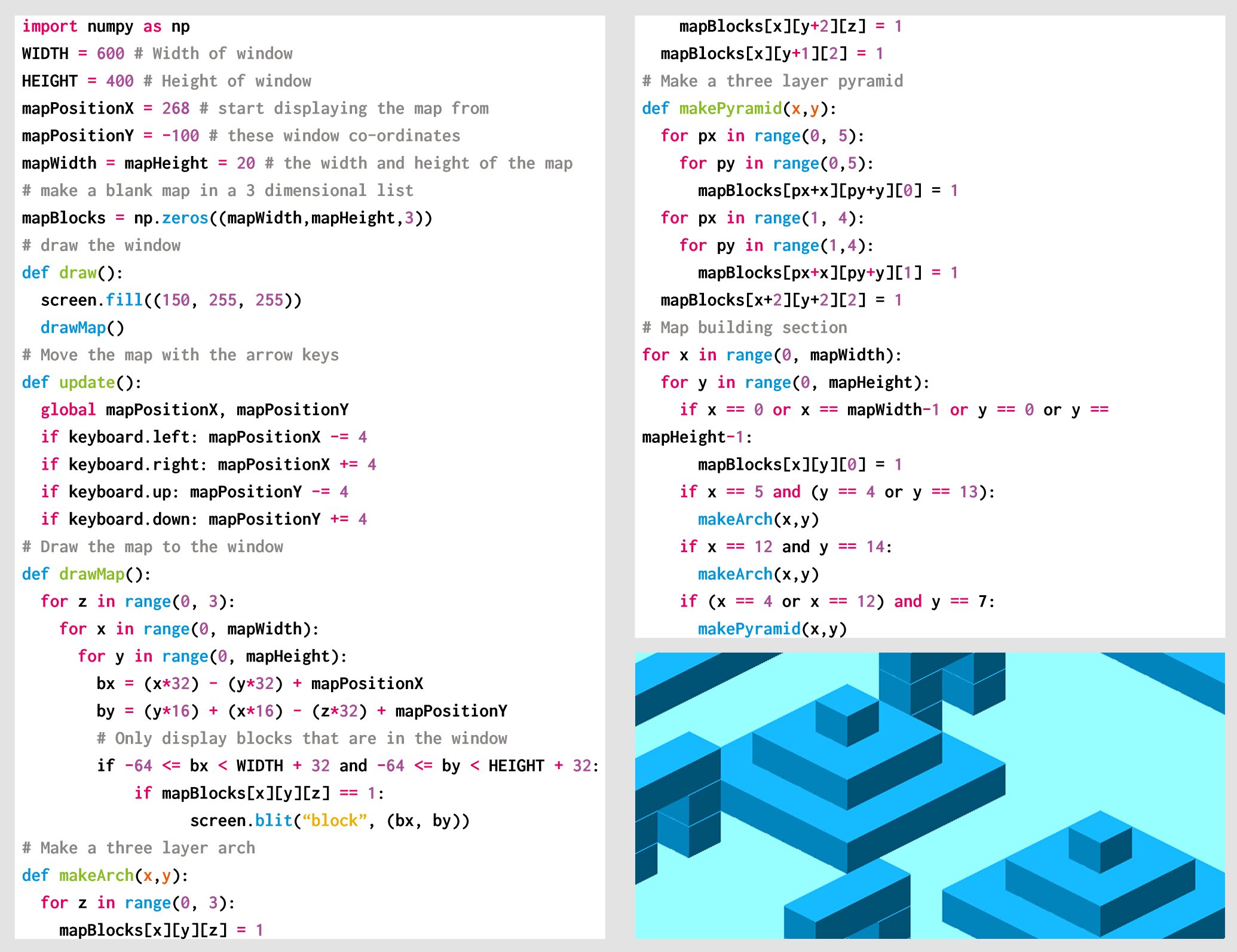 Coding an isometric game map | Wireframe issue 15 - Raspberry Pi