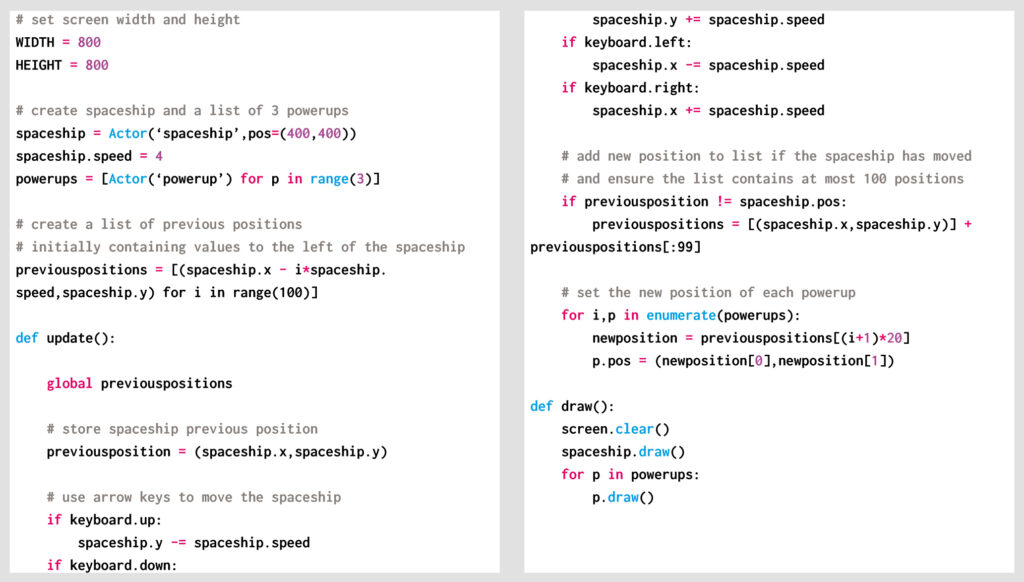 Recreate the sprite-following Options from Gradius using Python | Wireframe issue 16 - Raspberry Pi
