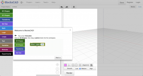 Design 3d Prints With A Raspberry Pi And Blockscad Raspberry Pi 3504