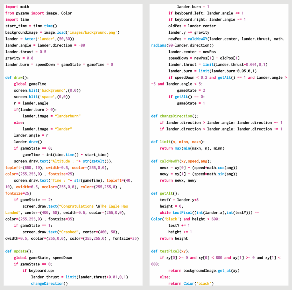 Code a homage to Lunar Lander | Wireframe #37 - Raspberry Pi