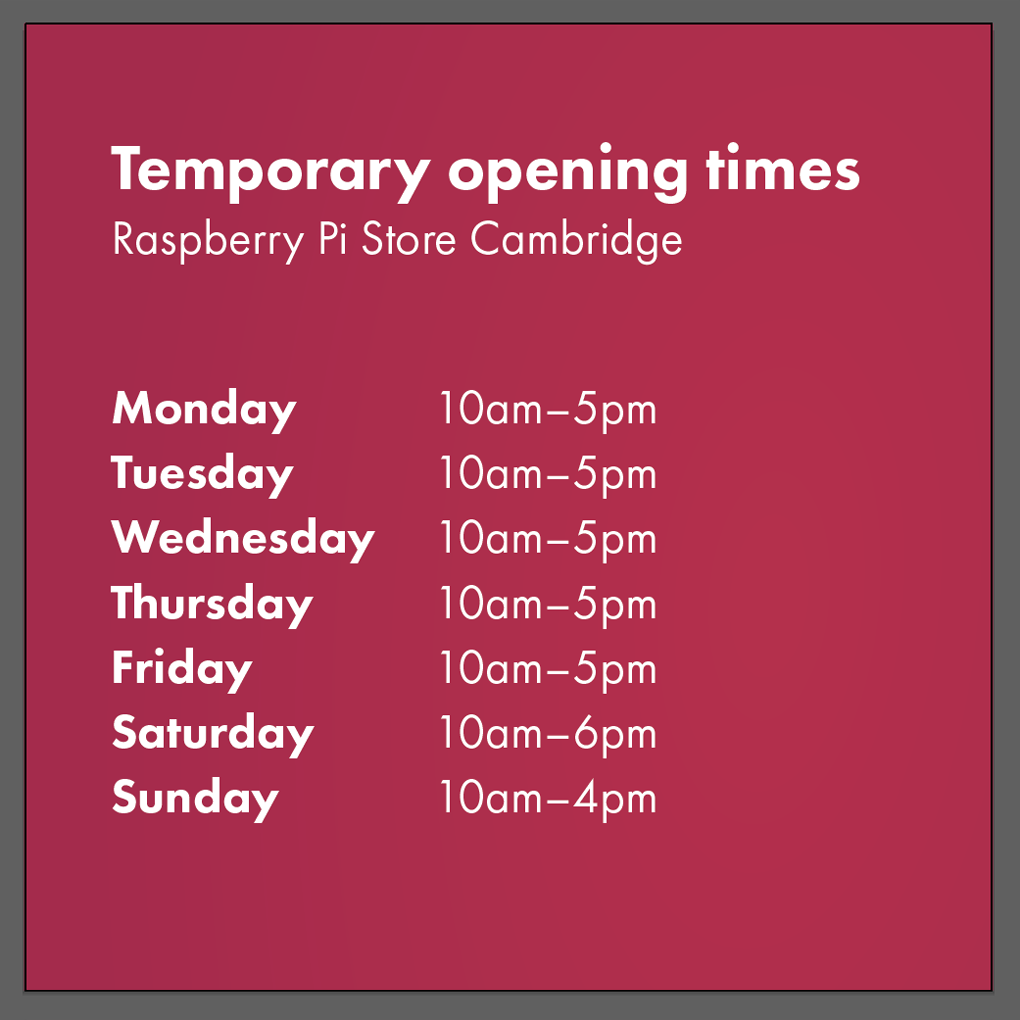 The Raspberry Pi Store reopens today - Raspberry Pi