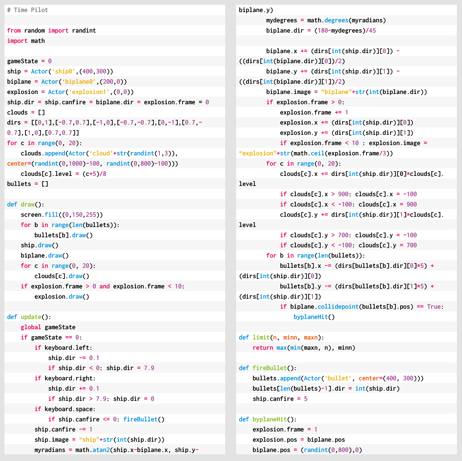 Recreate Time Pilot’s free-scrolling action | Wireframe #41 - Raspberry Pi