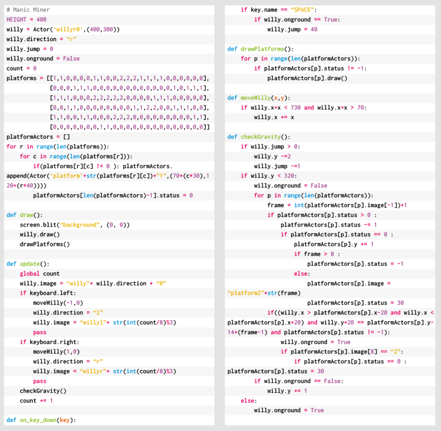 Remake Manic Miner’s collapsing platforms | Wireframe #49 - Raspberry Pi