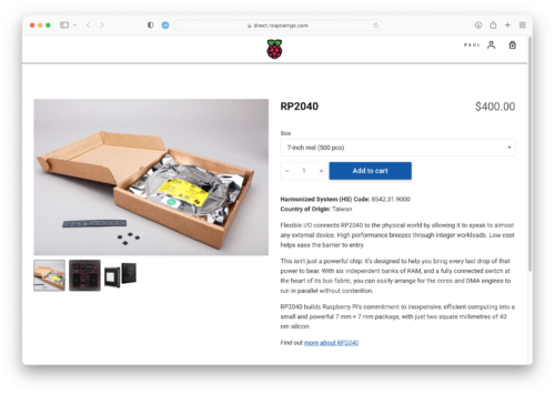Raspberry Pi Direct: buy RP2040 in bulk from just $0.70 - Raspberry Pi