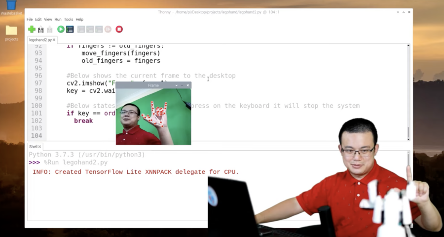 This LEGO robot arm copies your hand gestures - Raspberry Pi