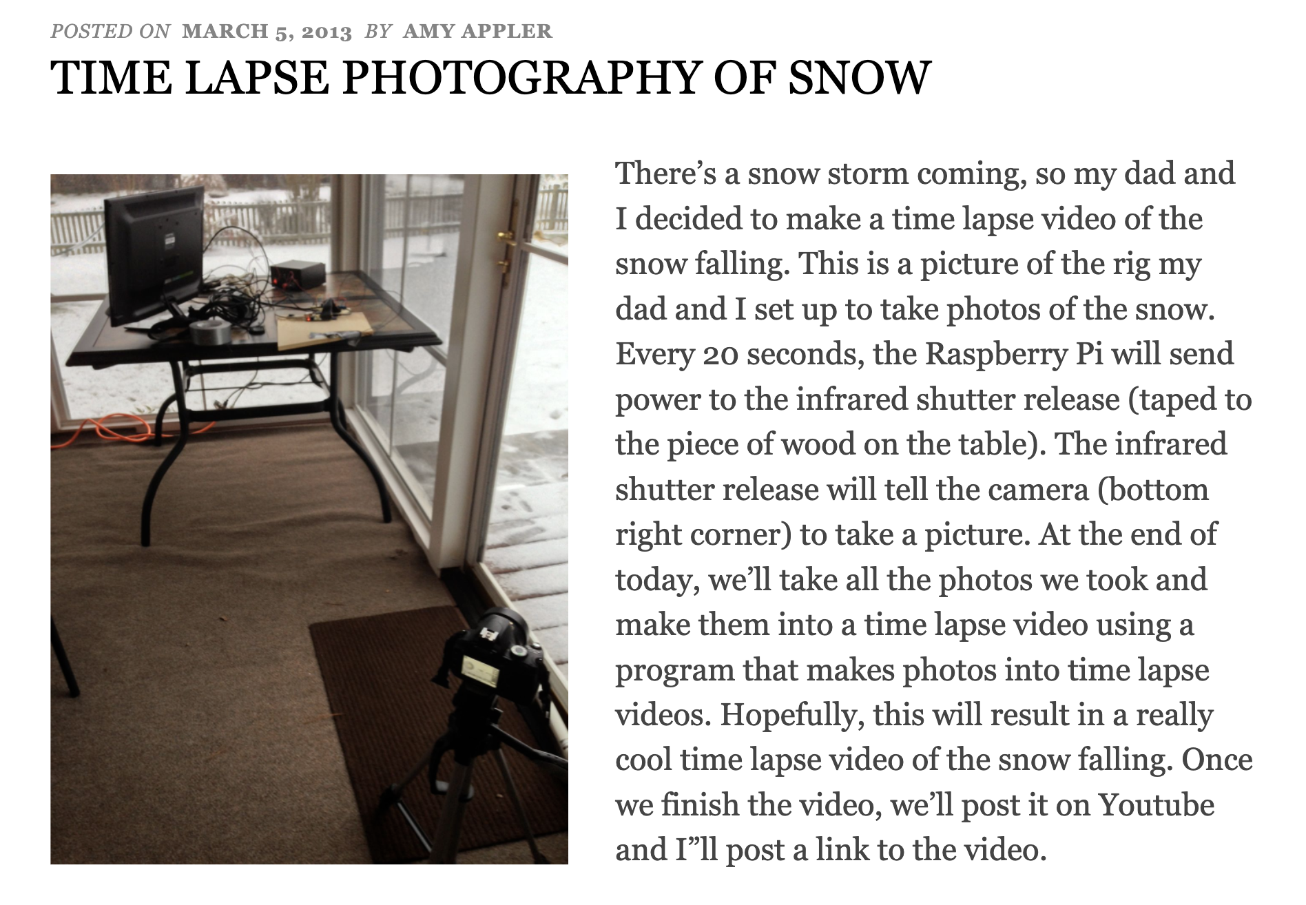 One decade later: young Raspberry Pi camera winner chooses electrical ...