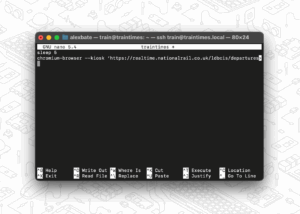 How to set up a UK train time display - Raspberry Pi