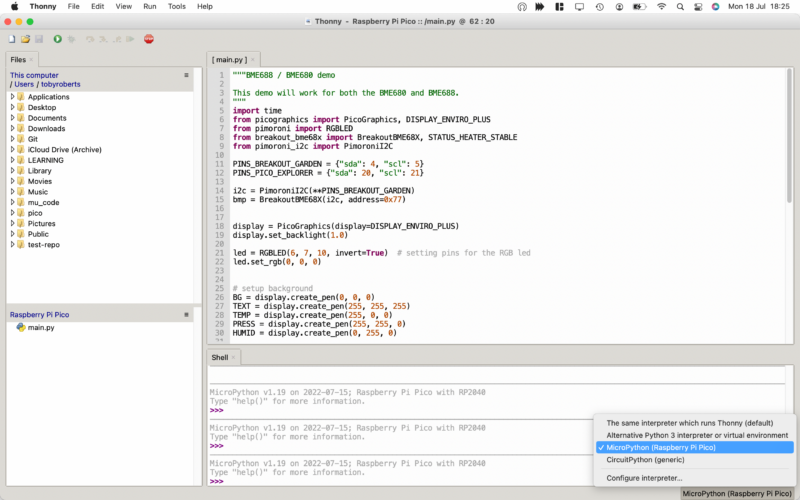 Hot stuff: Pimoroni Pico Enviro+ Pack - Raspberry Pi