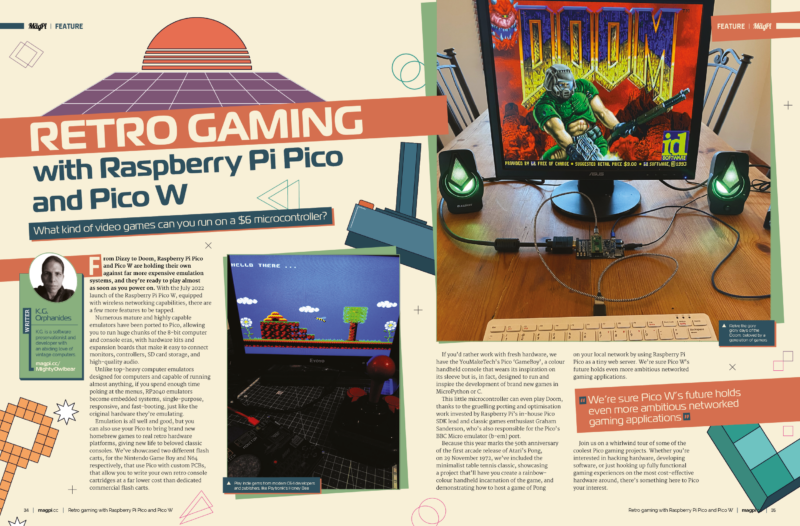 Pico W retro gaming special in The MagPi magazine issue #122 ...