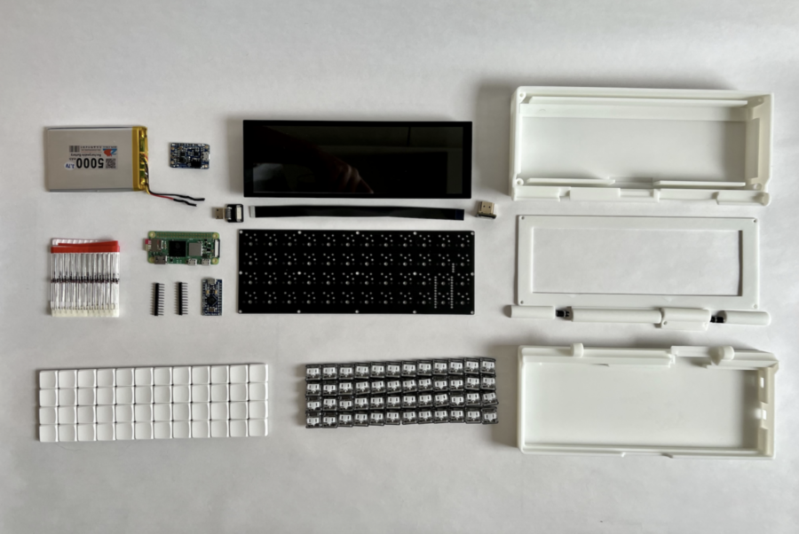 Raspberry Pi + Game Boy pieces + mechanical keyboard = cool ...