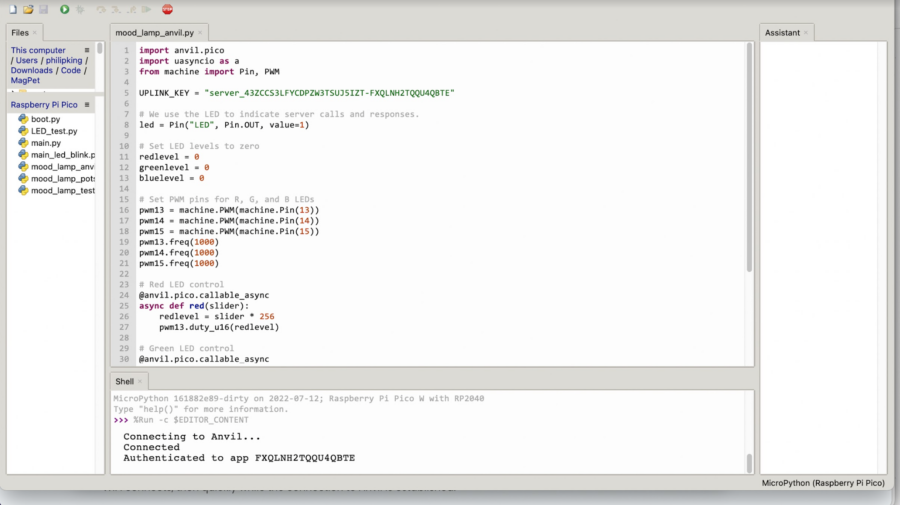 Pico W IoT with Anvil: Mood lamp | HackSpace #62 - Raspberry Pi