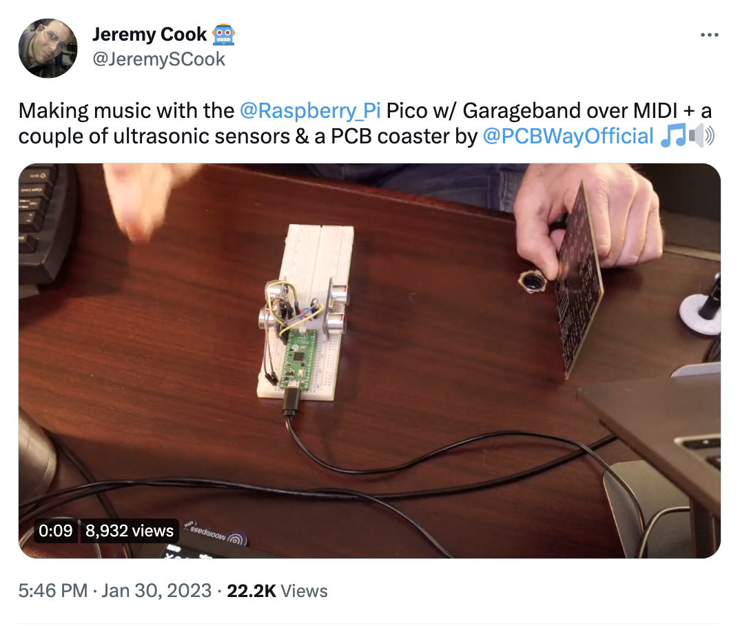 Theremin-like Pico H musical instrument - Raspberry Pi