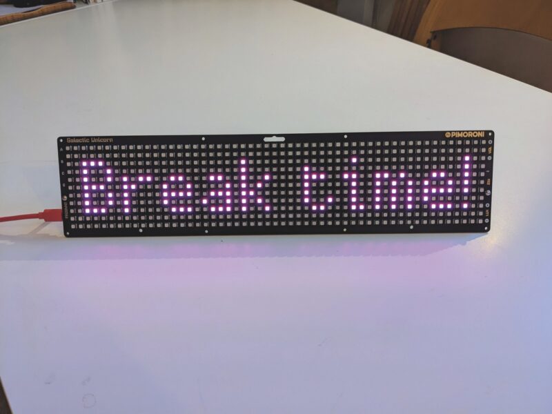 Make a giant Pomodoro timer using Galactic Unicorn - Raspberry Pi