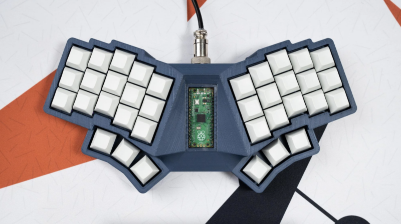 ScottoErgo: ergonomic hand-wired keyboard - Raspberry Pi