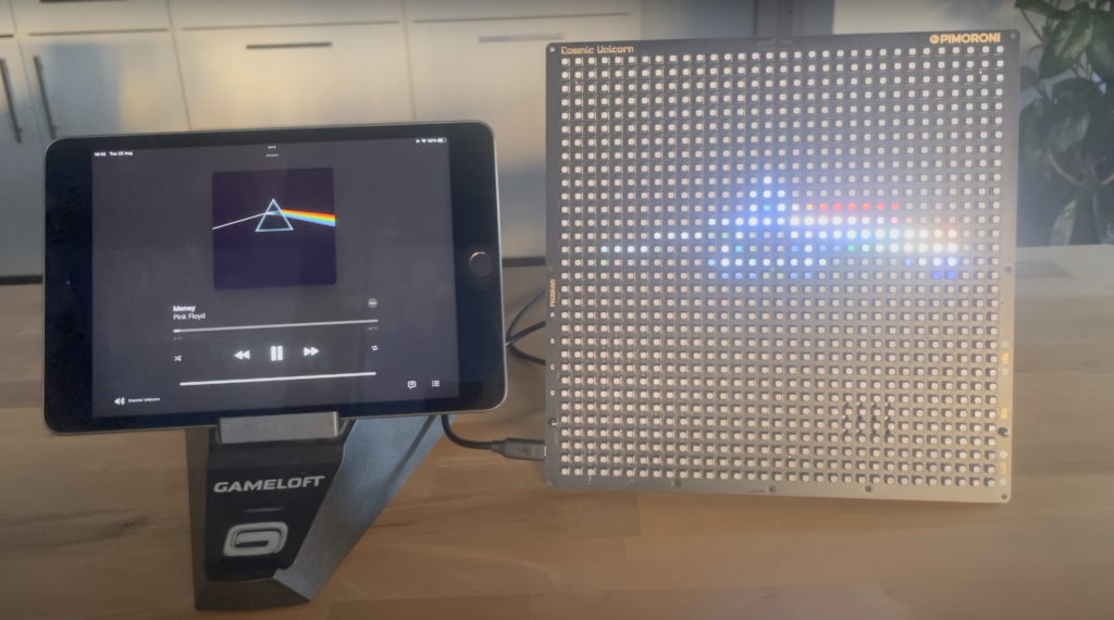 LED matrix album cover art display - Raspberry Pi