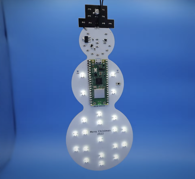 This Pico-powered snowman lights up when you enter the room - Raspberry Pi