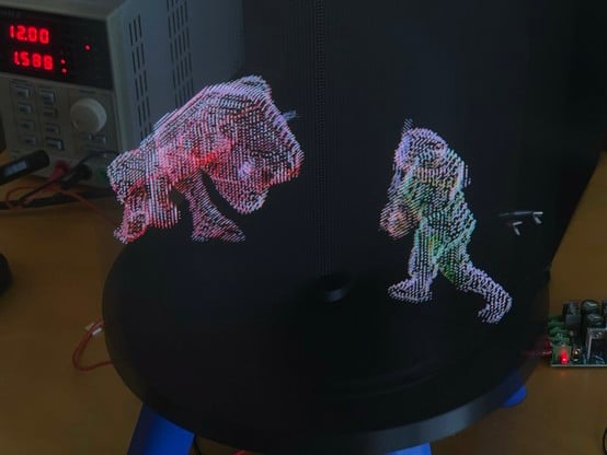 Magical voxel display captures Doom characters in a crystal ball ...
