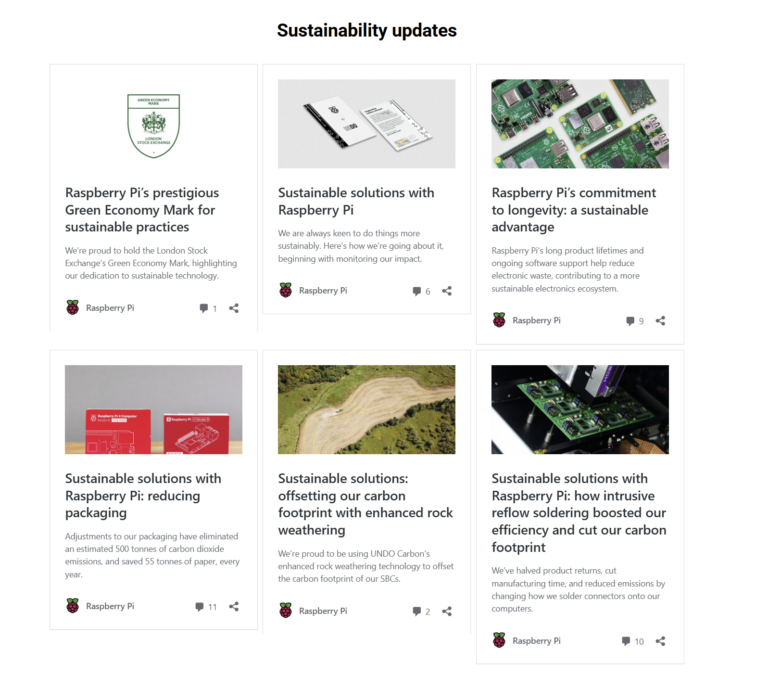 Sustainable solutions: A year in review - Raspberry Pi