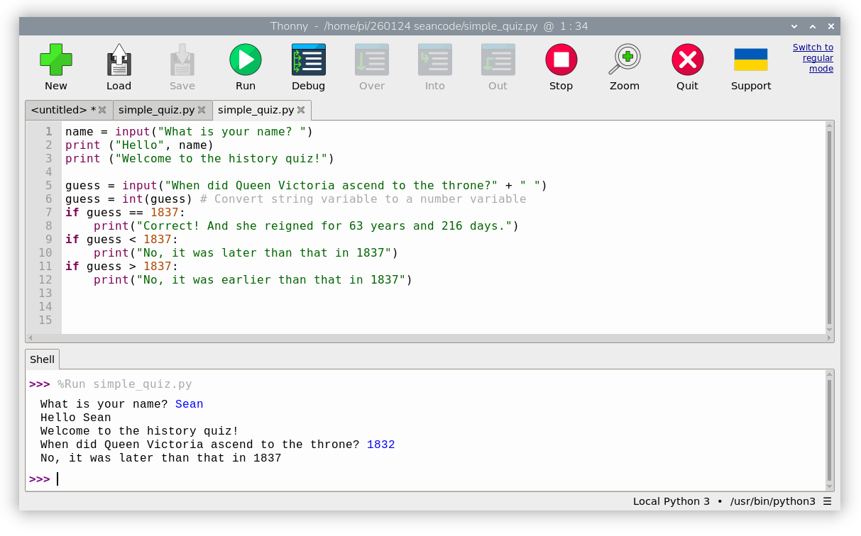 Ydtechnologious: Build a simple quiz game in Python
