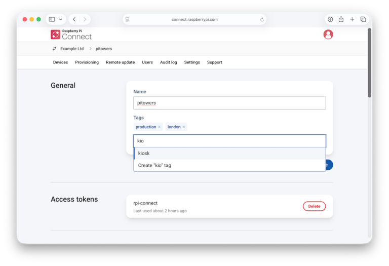 Raspberry Pi Connect: Device tags, required 2FA, and a mobile keyboard ...