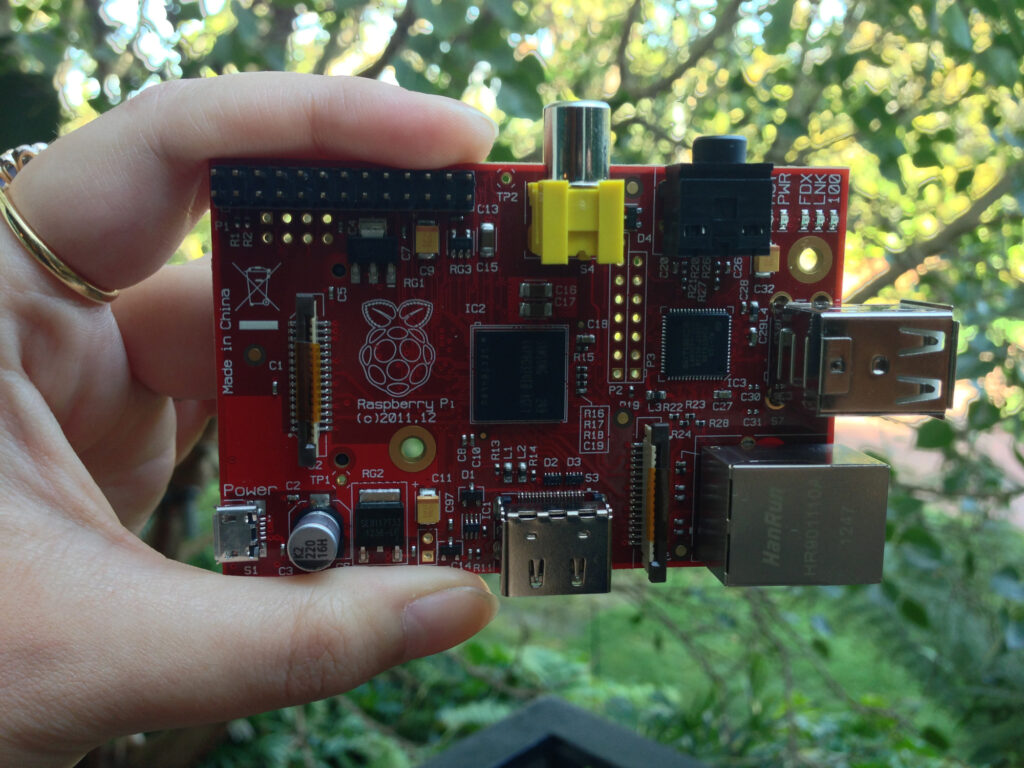 Red Pi at night - Raspberry Pi
