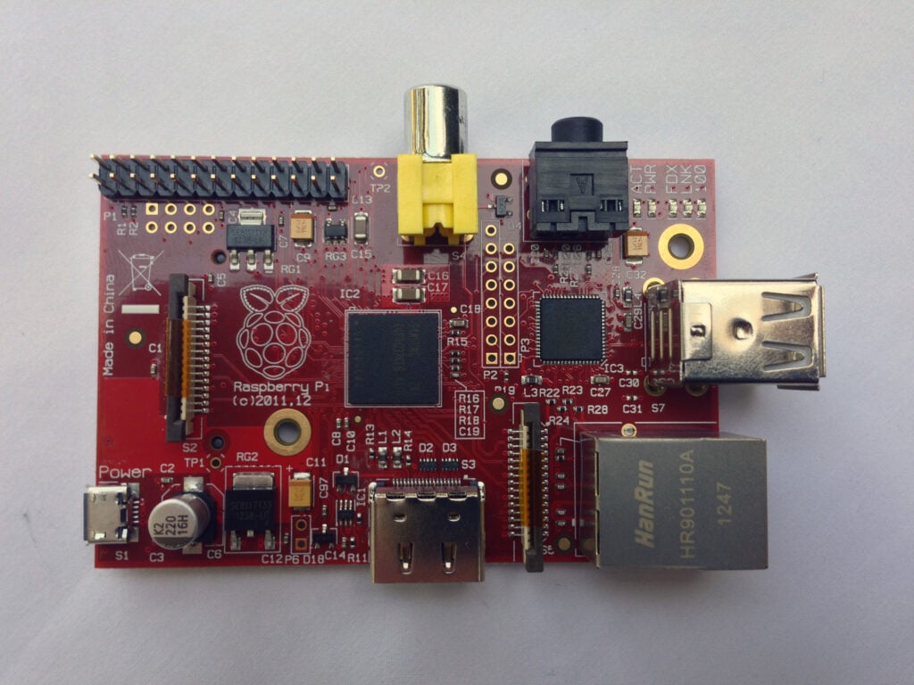 Red Pi at night - Raspberry Pi