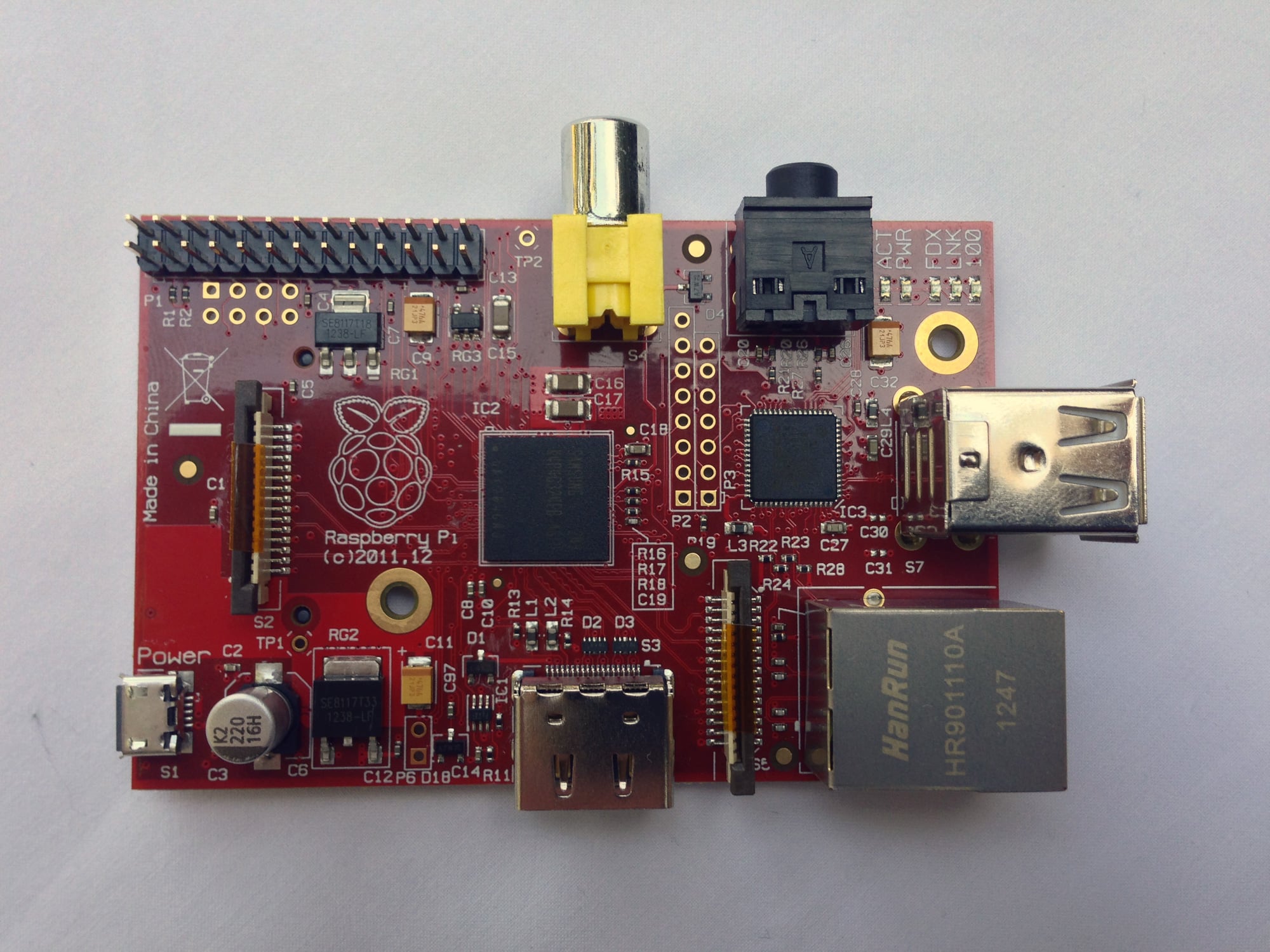 Red Pi at night - Raspberry Pi